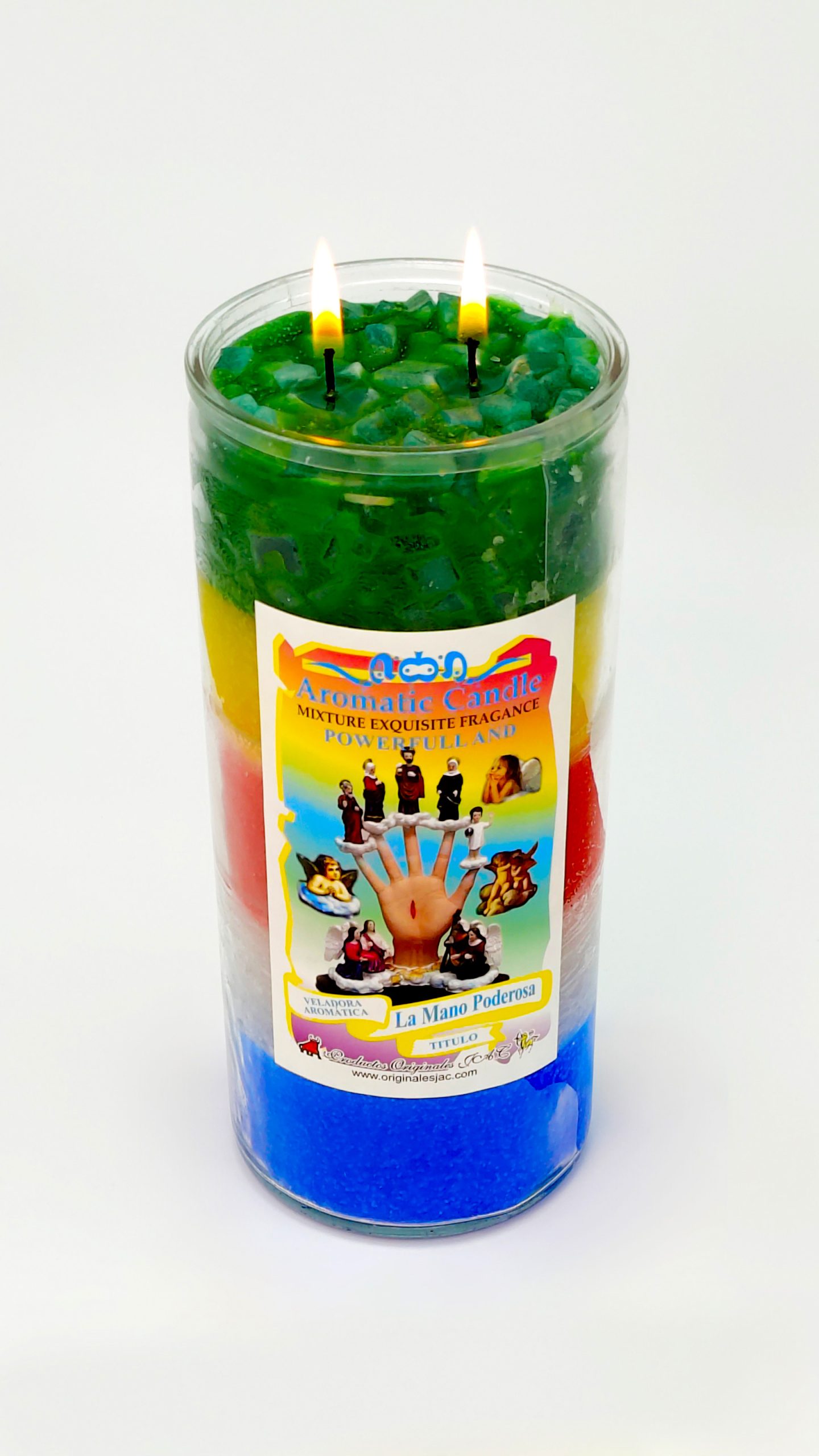 LA MANO PODEROSA – Veladora Titulo – Jumbo